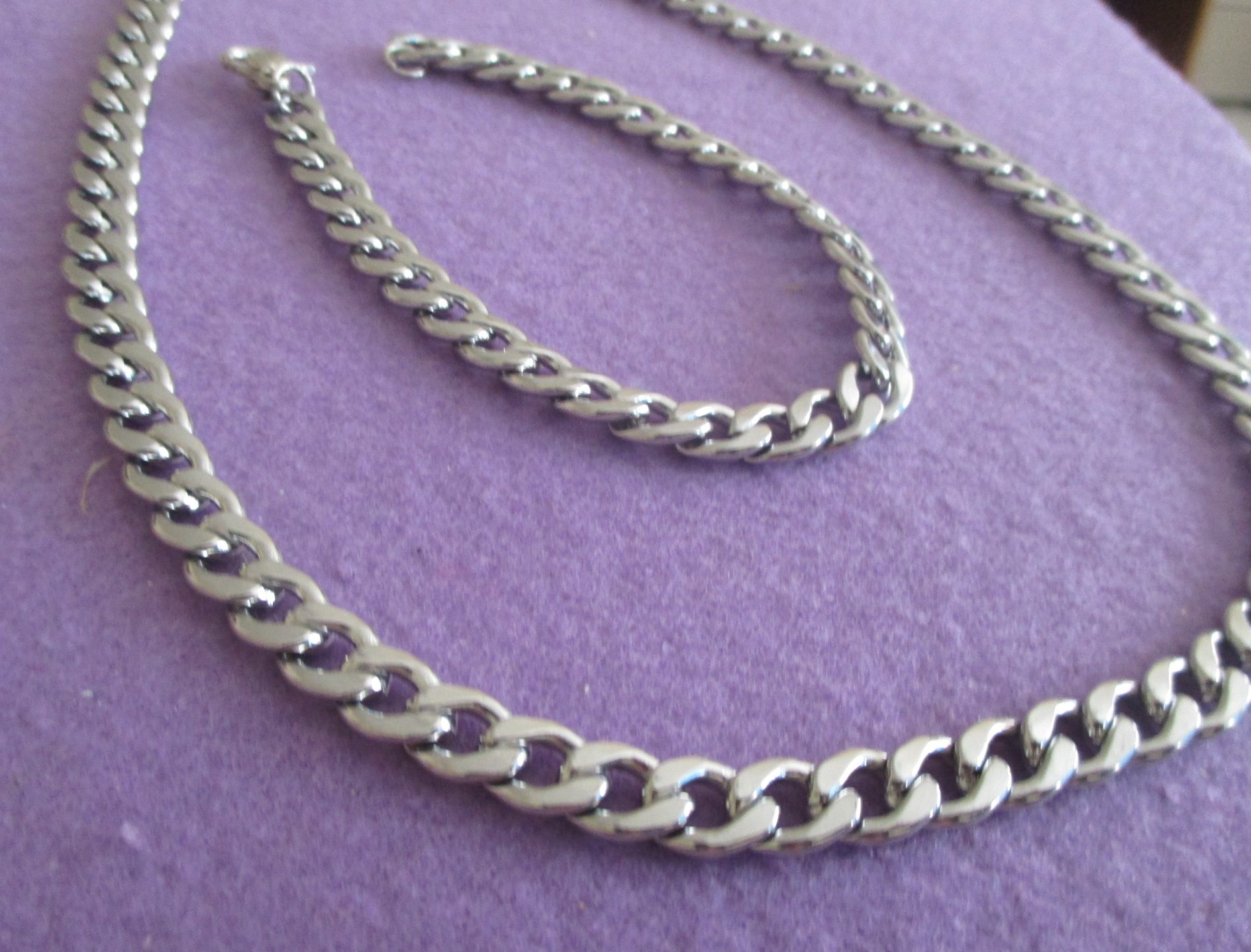 Mens 8mm Cuban Set - Beautiful Steel Jewelry