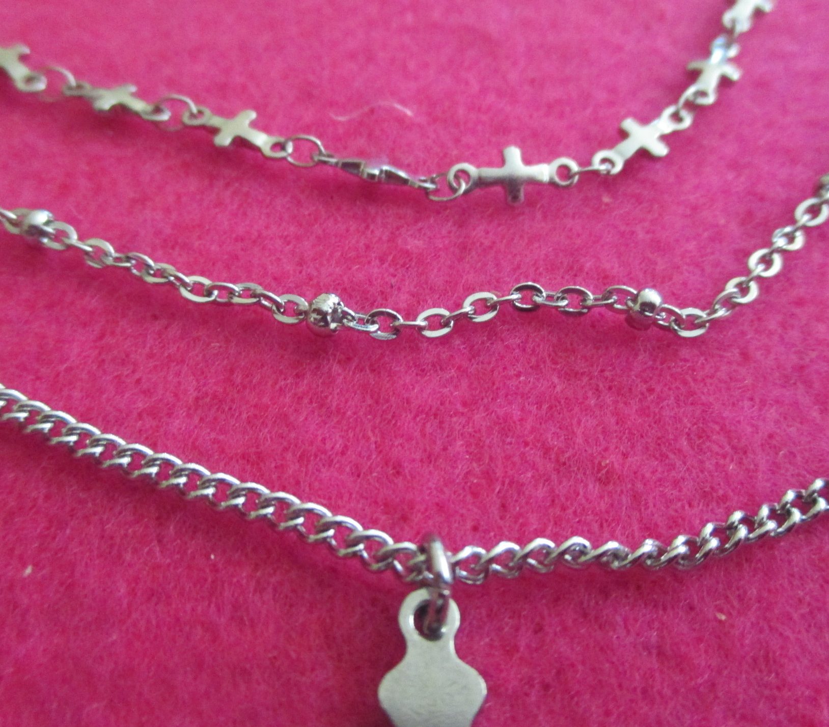 3 Layer Cross Set - Beautiful Steel Jewelry